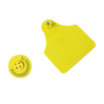 China PEUR Cattle Ear Tags Efficient Livestock Identification 134.2KHz Cow Ear Tags for sale