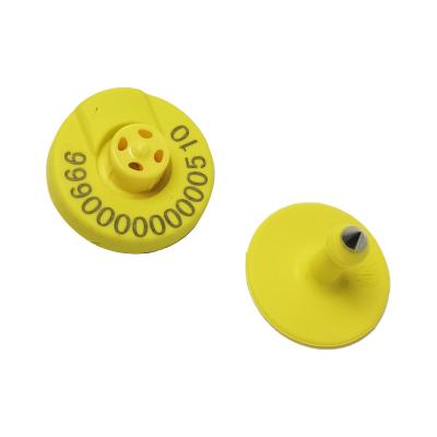 China 134.2 Khz Easy Yellow Electronic Ear Tags For Cattle for sale