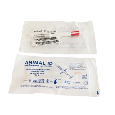 China Pp Injection Material Iso Transponder Microchip Track Pet Microchip Up 10cm Read Range for sale