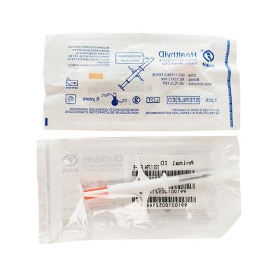 China 2.12*12mm Iso Transponder Microchip White Syringe 10cm Reading Distance For Animal Id for sale