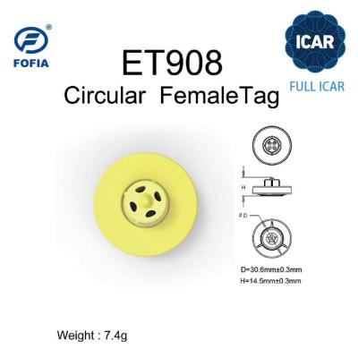 China RFID Ear Tag sheep ear tag ISO11784 5 compliance and BLE reader support with unique ICAR identification code for sale