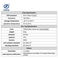 China Durable Electronic Ear Tags for Cattle Identification and Tracking Supporting Farm Management and Animal Monitoring Systems for sale