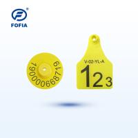 China Yellow ISO Standard Electronic Ear Tags For Cattle Management ISO11784/5 HDX/FDX Standard for sale