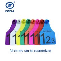 China Yellow ISO Standard Electronic Ear Tags For Cattle Management ISO11784/5 HDX/FDX Standard for sale