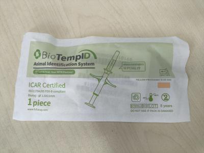 China HT003 Microchip Syringe Kit – ISO FDX-B RFID Chip with Temperature Sensor for Livestock for sale