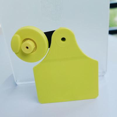 China 134.2kHz FDX-B Electronic Ear Tags For Livestock & Animal Identification,Yellow, Lightweight & Durable for sale