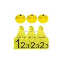 China RFID Ear Tag for Livestock Management with Large Size 76*118mm Middle Size 64*97mm and Small Size 57*80mm for sale