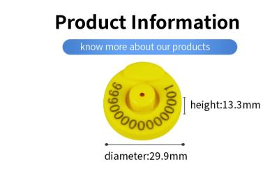 China ISO 11784/11785 Certified Electronic Ear Tag with 100,000 Write Cycles and Self-locking Plastic Pin for Livestock Tracking for sale
