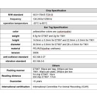 China RFID Electronic Ear Tag with GPS/Beidou Positioning 17cm Reading Distance and IEC 68-2-6 Vibration Standard for Livestock Identification for sale