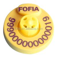China Laser Printing Electronic Ear Tags for Swine with ISO 11784/11785 Compliance and Self-locking Plastic Pin for sale
