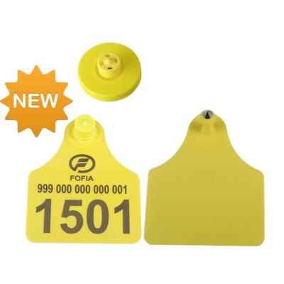 China FULL ICAR Certified  TPU Plastic RFID Ear Tag New Condition Crotales for Animals Top Farm Equipment Supplier From China for sale