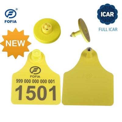 China Animal Tracking FULL ICAR Certified Electronic Ear Tag ISO 11784 785 Compliant RFID Livestock Tracking System Cattle Goat for sale