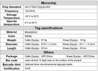 China White Reticuloruminal Function Cattle Rumen Bolus Wireless Smart PH Measurements Temperature Sensor Chip ISO11784 5 FDX B for sale