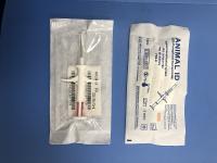 China Bio Glass 1.25 * 8mm Pet ID Microchip , Animal Chip Syringe Veterinary Equipment for sale