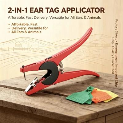 China New FOFIA Aluminum Alloy Farm Animal Ear Tag Applicator with Laser Coding for Cattle Pig Sheep & Horse Ear Tags 3-Month Warranty for sale