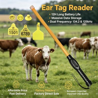 China Electronic Ear Tags RFID ICAR Certified ISO11784 85 FDX B Compliant Waterproof TPU Material Durable Design for Animal Management for sale