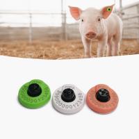 China Read range up to 25 cm with handheld reader Electronic Ear Tags featuring TPU material white color customizable for sale