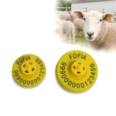 China ICAR Certified Yellow Sheep Ear Tags for Goat Identification and Management for sale