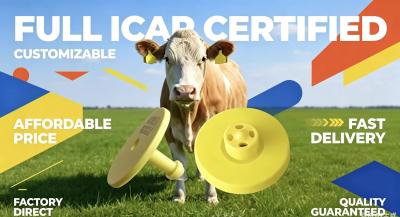 China Durable Electronic Ear Tags for Livestock Identification and Tracking Supporting Farm Management and Animal Monitoring for sale