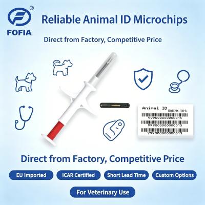 China ICAR Certified Sterilized Syringe Identification Microchip With ISO11784/5 FDX-B Standard And EO Gas Sterilization For Animals for sale