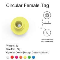 China Animal Ear Tags Plastic Pig Ear Tagger Identification Marker Customizable Logo Number Cattle Ear Tag With RFID Chip for sale