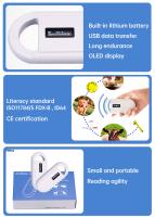 China Handheld Plastic Animal Microchip RFID Card Reader PT160 134.2kHz OLED Screen USB Lithium Battery CE Certified ISO 11784/11785 for sale