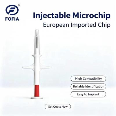 China ICAR Certificated FOFIA RFID 134.2kHz Animal Microchip FDX/EM4305 Chip IP67 Waterproof for Pet Injection Plastic for sale