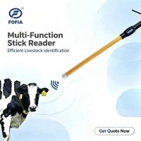 China New FOFIA Waterproof RFID Stick Reader 134.2kHz  Cattle ID USB RS232 7000 Records Storage ISO11784/5 Long Reading Distance for sale
