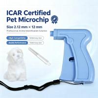 China Fofia RFID 134.2kHz ICAR Certified Split Type Animal ID Microchip 2.12*12mm Model ZS005 Blue Waterproof Material New 1.5 Year for sale