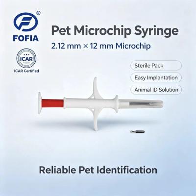 China Fofia New ICAR Certified RFID 134.2kHz PP Animal ID Microchip Waterproof for Dog & Cat Pets 1.5 Year Warranty for sale
