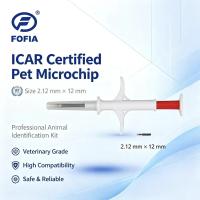 China Fofia New Hot Selling RFID 134.2kHz PP Material Dog ID Microchip Waterproof Farm Use Pet Injection 1.5 Year Ear Tag for sale