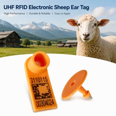 China Goat Orange 2.9g Sheep Ear Tags Practical Livestock Identification Tags Designed for Easy Animal Management and Tracking for sale