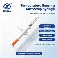 China ICAR Certificated Fofia New Temperature-sensing Hot Microchip RFID PP Animal ID Waterproof for Dog & Cat Pets 1.5 Year Warranty for sale