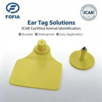 China Durable Waterproof ICAR Fofia T904 +T901 Animal Ear Tag Chip RFID TPU Laser Coding 3 Year Warranty Cattle Tracking for sale