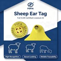 China Waterproof Fofia ET957+T967 Sheep Goat Combination Animal Electronic Tracking Ear Tag New High Quality RFID TPU Laser Coding for sale