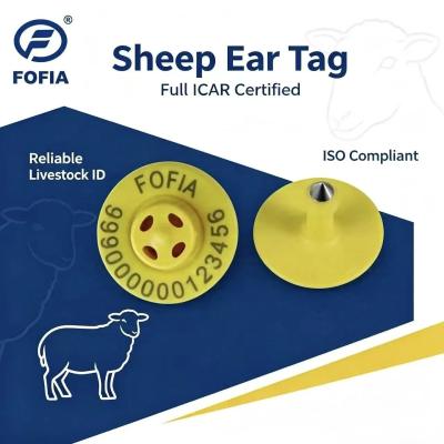 China High Quality New ET957+T901 134.2kHz TPU Electronic Ear Tags for Pigs Cattle Sheep Dog Farm 10cm Read Range -20~80C 29.90.3mm for sale