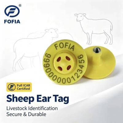 China High Quality New ET957 134.2kHz TPU Electronic Ear Tags for Pigs Sheep Cow Farm Use 10cm Read Range -20~80C 29.90.3mm for sale