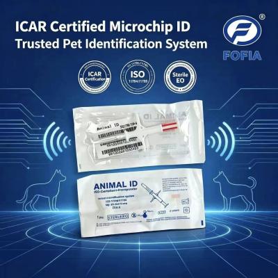 China Fofia New ICAR Certified RFID 134.2kHz PP Animal ID Microchip Waterproof for Dogs & Cats Use 1.5 Year Warranty for sale