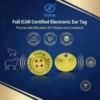 China High Quality New ET957+T901 134.2kHz TPU Electronic Ear Tags for Pigs Cattle Sheep Coat Farm 10cm Read Range -20~80C 29.90.3mm for sale