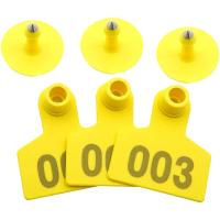 China FOFIA New Waterproof TPU RFID T904+T901 Ear Tags for Cattle Livestock Tracking Farm Animal Management with 3 Months Warranty for sale
