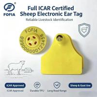 China Fofia ET957+T967 Sheep Goat Cattle Animal Combination Electronic Farm Tracking Ear Tag New High Quality RFID TPU Laser Coding 3 for sale