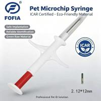 China 2026 2.12*12mm Hot Selling Fofia RFID 134.2kHz Animal Microchip ZS006 with IP67 Waterproof for Cattle Rabbit Pet Injection for sale