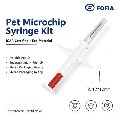 China Waterproof Fofia New ICAR Certified RFID 134.2kHz PP Animal ID Microchip Waterproof for Pets 1.5 Year Warranty Cat Dog Use for sale