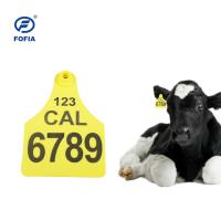 China New Plastic Cow & Sheep Ear Tags TPU Material Bovine Cattle Farm Use Ear Mark Tags with Number Animal Tracking Chip for sale
