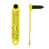 China Fofia HDX ET969 New High-Temperature Resistant Anti-Shedding Yellow TPU Laser-Coded Sheep Ear Tag RFID Chip Animal Tracking for sale