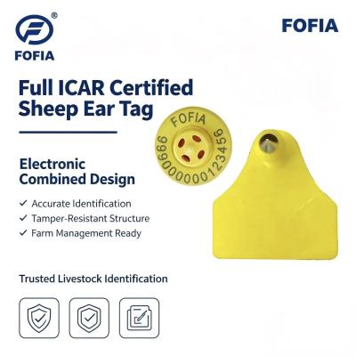 China Durable Waterproof Goat Sheep Electronic Animal Tracking Ear Tag New High Quality RFID TPU Laser Coding 3 Year Warranty Fofia for sale