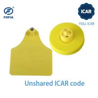 China New Waterproof Fofia Full ICAR Certified ET908 Yellow RFID TPU Cow Ear Tag 1.5 Year Warranty Animal Tracking for Pig & Sheep for sale