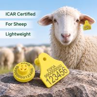 China Fofia Full ICAR Combination Sheep Goat Electronic Tracking Ear Tag New High Quality RFID TPU Plastic Laser Coding 3-Year for sale