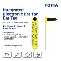 China New Fofia High-Temperature Resistant Integrated Anti-Shedding Electronic Laser-Coded ET969 Yellow Sheep RFID Ear Tag TPU Animal for sale