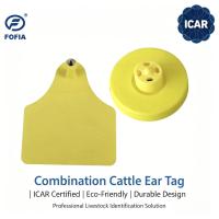 China New FOFIA Customizable TPU RFID Blank Animal Ear Tags for Farm Use on Sheep Goat Cattle Pig Rabbit for sale